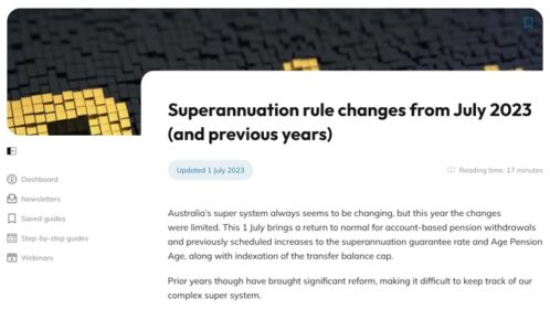 SuperGuide for planning your retirement - SuperGuide